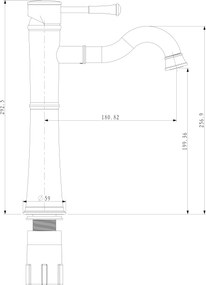 Sapho SOLITER ATENA stojánková umyvadlová baterie vysoká bez výpusti chrom ZB006