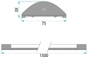 Toolight Toolight, JNH056-42N, lineární LED svítilna 150 cm, 42 W, 4000 K, bílá, OSW-56248
