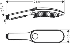 Hansgrohe DogShower, ruční sprcha pro psa, černá matná, HAN-26640670