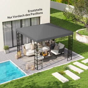 Náhradní střecha Outsunny pro altán 3 x 3 m, vodotěsný altánový stan, náhradní kryt pro zahradní altán, části vyrobené z oxfordské tkaniny, 370 g/m²,…
