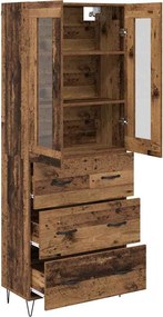 Vysoký bufet Staré dřevo 69,5 x 34 x 90 cm Kompozitní dřevo 3402695