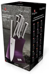 BERLINGERHAUS Sada nožů ve stojanu 6 ks nerez Royal Purple Metallic Line BH-2671