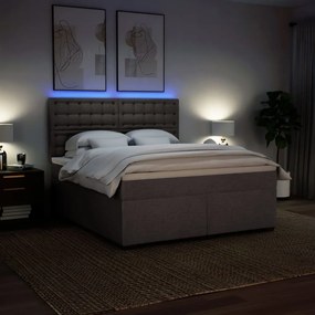 Box spring postel s matrací taupe 180x200 cm textil 3292885