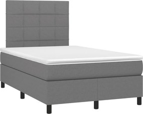 Box spring postel s matrací tmavě šedá 120x190 cm textil 3269882