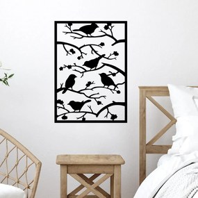 Kovová nástěnná dekorace 47x66 cm Branch &amp; Birds – Wallity