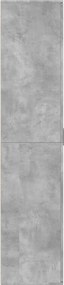 Botník betonově šedý 80 x 39 x 178 cm kompozitní dřevo 3276675