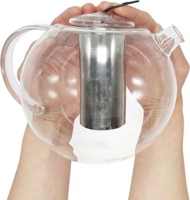Skleněná kulatá konvice Kuglo, 2 l – z borosilikátového skla, s nerezovým sítkem