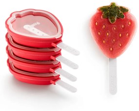 Lékué Tvořítka na zmrzlinu ve tvaru jahody Lékué Strawberry popsicles 4ks