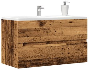 Skříňka pod umyvadlo old wood 90x38,5x45 cm kompozitní dřevo
