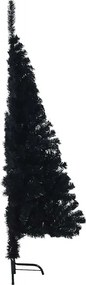 Umělý osvětlený vánoční stromeček Černá 150 cm PVC 3397124