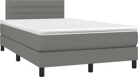 Box spring postel s matrací tmavě šedá 120x190 cm textil 3269731