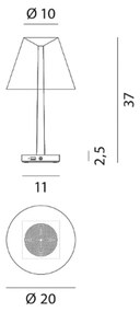 Rotaliana Dina+ T1 LED aku stolní lampa krémová