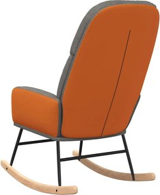 Houpací křeslo světle šedé textil 341042