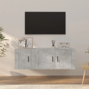 2dílný set TV skříněk betonově šedý kompozitní dřevo 3188410