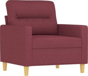 3dílná sedací souprava s polštáři vínová textil 3201558