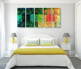 5-dílný obraz barevné výtvarné umění Varianta: 100x50