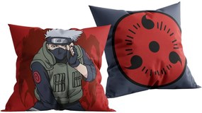 Oboustranný polštář Naruto Shippuden – Kakashi & Mangekyō Sharingan - 40 x 40 cm