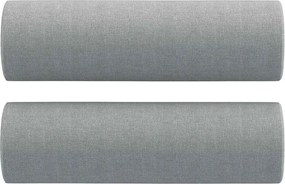 2dílná sedací souprava s polštáři světle šedá textil 3201818
