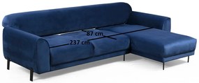 Designová sedačka Haylia 287 cm modrá - pravá
