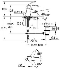 Grohe Baterie bidetová chrom 23789002