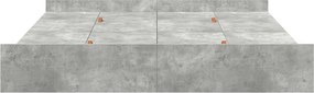 Rám postele s úložným prostorem Betonově šedá 180 x 200 cm 3335272