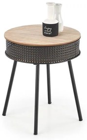 HALMAR Konferenční stolek s úložným prostorem Trofea 40x45 cm - Černý