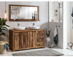 Koupelnový set skříňka pod umyvadlo+zrcadlo z palisandru Kao