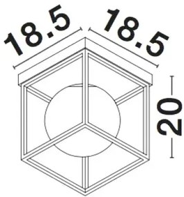 Designové stropní svítidlo Juliet 18 Mosaz