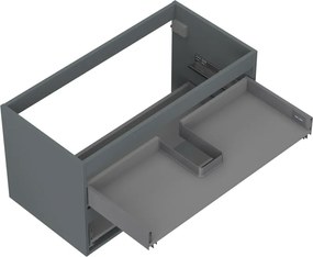 Mexen Box-A, závěsná skříňka 90 cm, 2 zásuvky, grafitová matná, 91AX0-0900-470-2-66