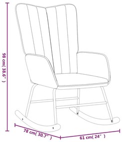 vidaXL Marketos Houpací křeslo se stoličkou tmavě šedé samet