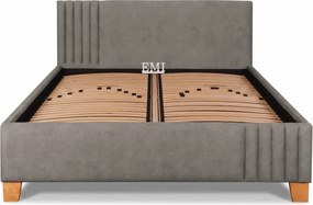 Postel čalouněná RONIA + lamelový rošt + matrace EMI