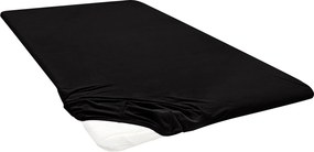 Biberna Jersey napínací prostěradlo na matracový topper, 90-200 x 200 cm. (černá, 180-200 x 200 cm)