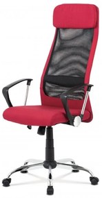 Kancelářská židle s kovovým křížem Autronic KA-V206 — Bordo