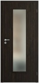 SAPELI ELEGANT KOMFORT M55 - CPL LAMINÁT - OTOČNÉ DVEŘE VČ. ZÁRUBNĚ - Wenge Průchozí šířka (cm): 100, Průchozí výška (cm): 197, Typ skla: Satináto bílé