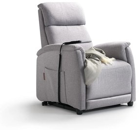 Pregio Italia sofa&relax Luxusní polohovací křeslo Sally Provedení: El. polohovací křeslo + odnímatelné područky + stolek, Vzorník látek: tekno fibra 32 grey