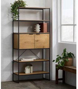 Designový regál Valenzuela 190 cm vzor dub
