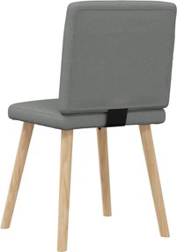Otočné jídelní židle 6 ks tmavě šedé textil 3315545