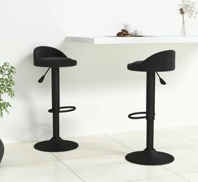 vidaXL Barové stoličky 2 ks samet [333602] Barva: Černá