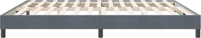 Postel Box Spring bez matrace tmavě šedá 180x210 cm samet 3315838