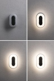 P 94957 LED venkovní nástěnné svítidlo Elunor IP65 podlouhlé 122x212mm 2200 - 4000K 18,5W 230V antracit/bílá polykarbonát - PAULMANN
