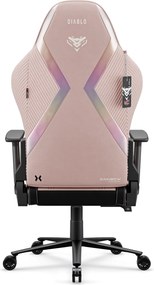 Růžová látková herní židle X-Horn 2.0 Rainbow Pink, Normal