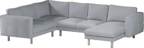 Potah na pohovku IKEA Norsborg rohová, 5-místná se šezlongem barva šedá látka pletený vzor