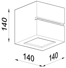 Sollux SL.0230 - Nástěnné svítidlo LEO LINE 1xE27/60W/230V bílá