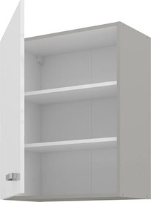 BIANCA sb | horní skříňka 60 G-72 1F policová | 60 cm | světle šedá/bílá lesk