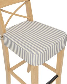 Sedák na židli IKEA Ingolf - barová barva tmavě modrá látka vzorované