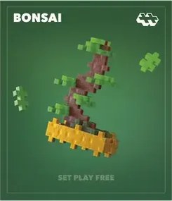 PLUS-PLUS Stavebnice Kytky Zelená bonsaj / od 5 let / recyklovaný plas