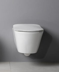 Sapho, AVVA závěsná WC mísa, Rimless, 35,5x53 cm, bílá, 100314