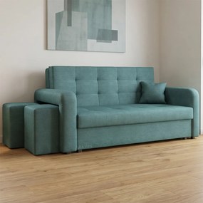 Pohovka VIVA III HOME + 2x taburet v ceně | 178 cm | LEVÁ | rozkládací + úložný prostor | VÝBĚR TKANIN
