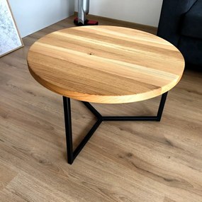 KULHÁNEK Konferenční stolek kulatý Odstín podnože: černá - RAL 9005