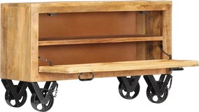 Botník 86 x 35 x 55 cm masivní mangovníkové dřevo 247658
